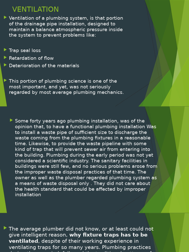 Ventilation Basic ME | PDF | Plumbing | Pressure