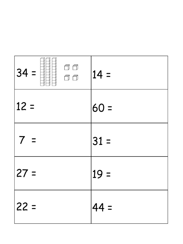 1st Grade Base Ten Blocks Draw Blocks 1 - Redacted | PDF