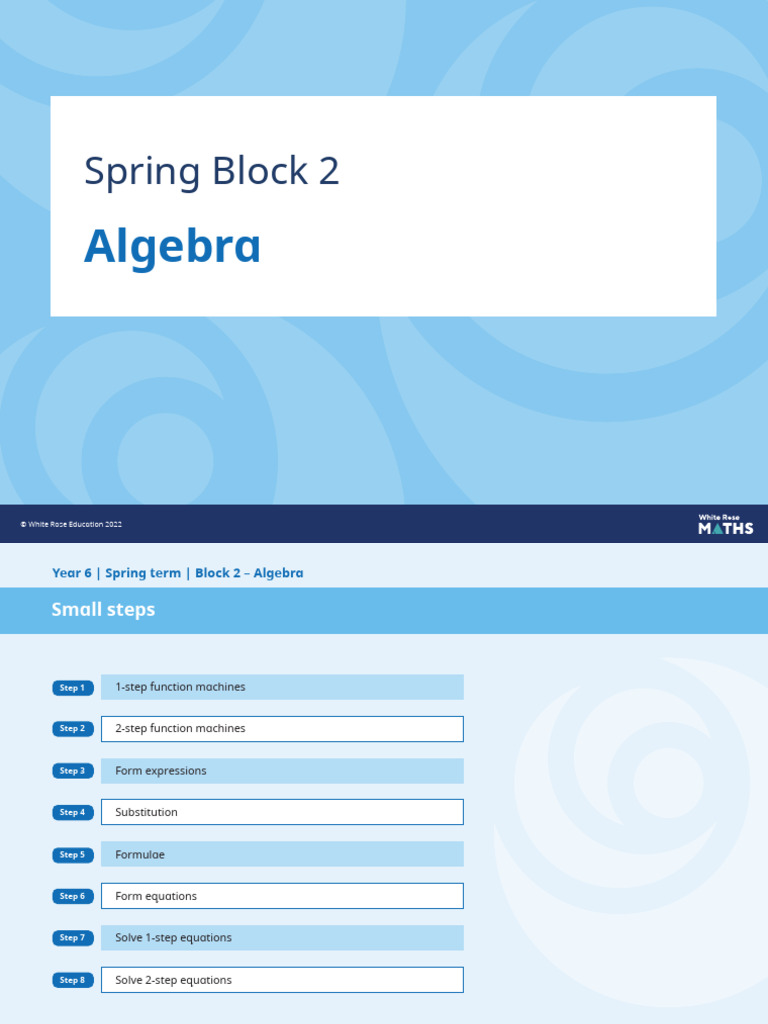 Y6 Spring Block 2 SOL Algebra | PDF | Equations | Algebra