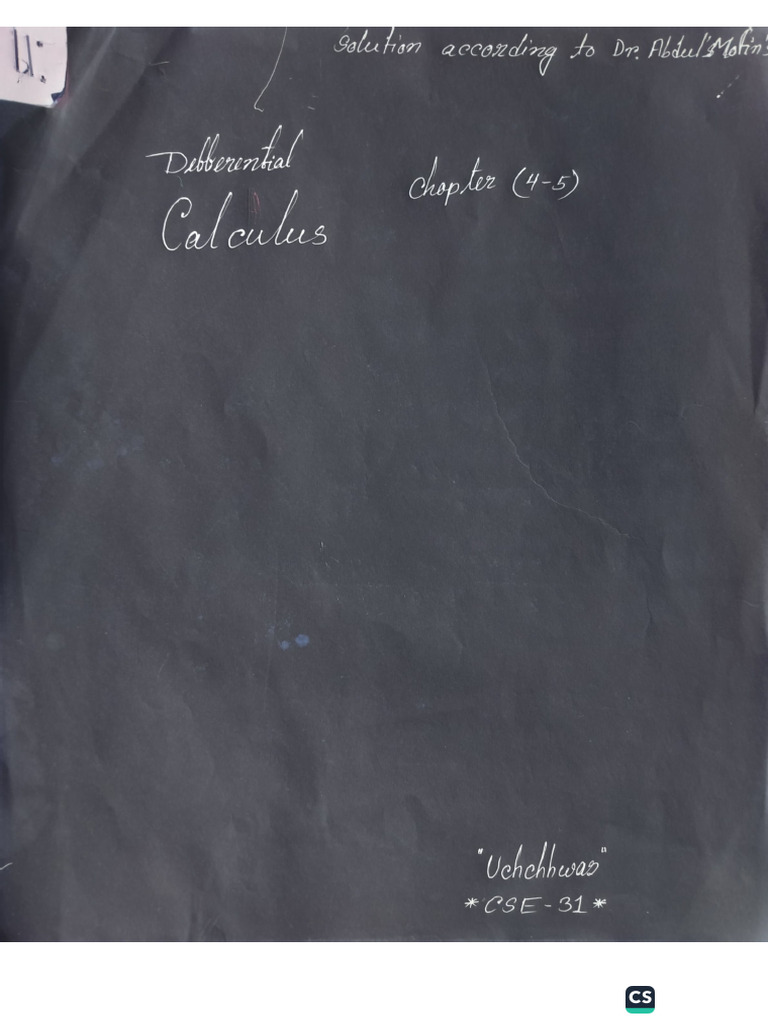 Diff. Calculas (4th - 5th) Chapter Inv. | PDF