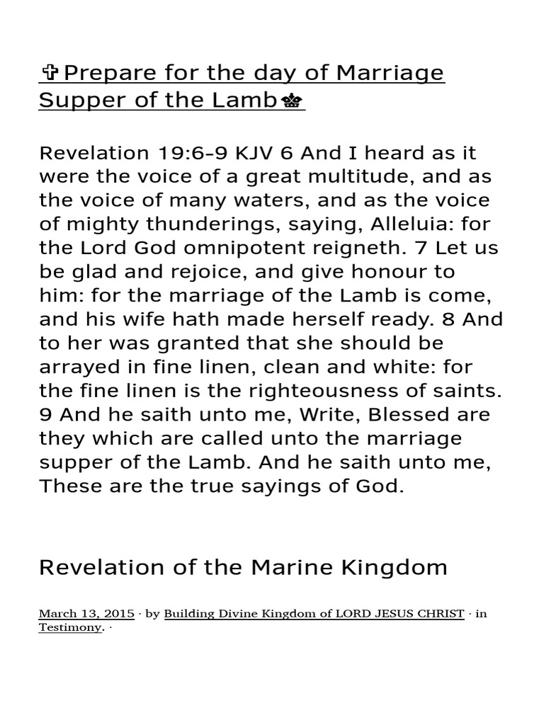 Richard Antwi - Marine Kingdom | PDF | Jesus | Revelation