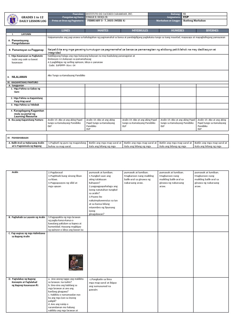 DLL - Esp 6 - Q3 - W4 | PDF