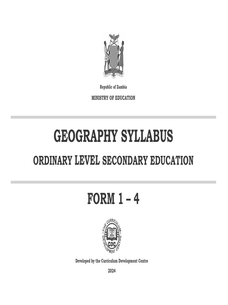 Geography Syllabus 5-02-2024 Final Corrected For Printing | PDF