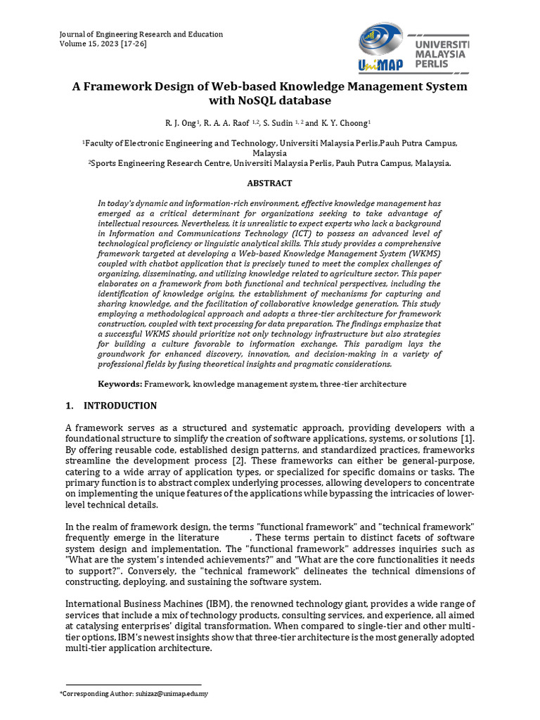 3+A+framework+design+of+knowledge+management+system | PDF | Model–View–Controller | No Sql