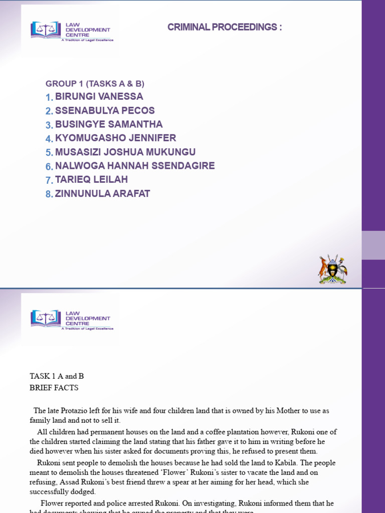 Criminal Proceedings: Land Dispute Case | PDF