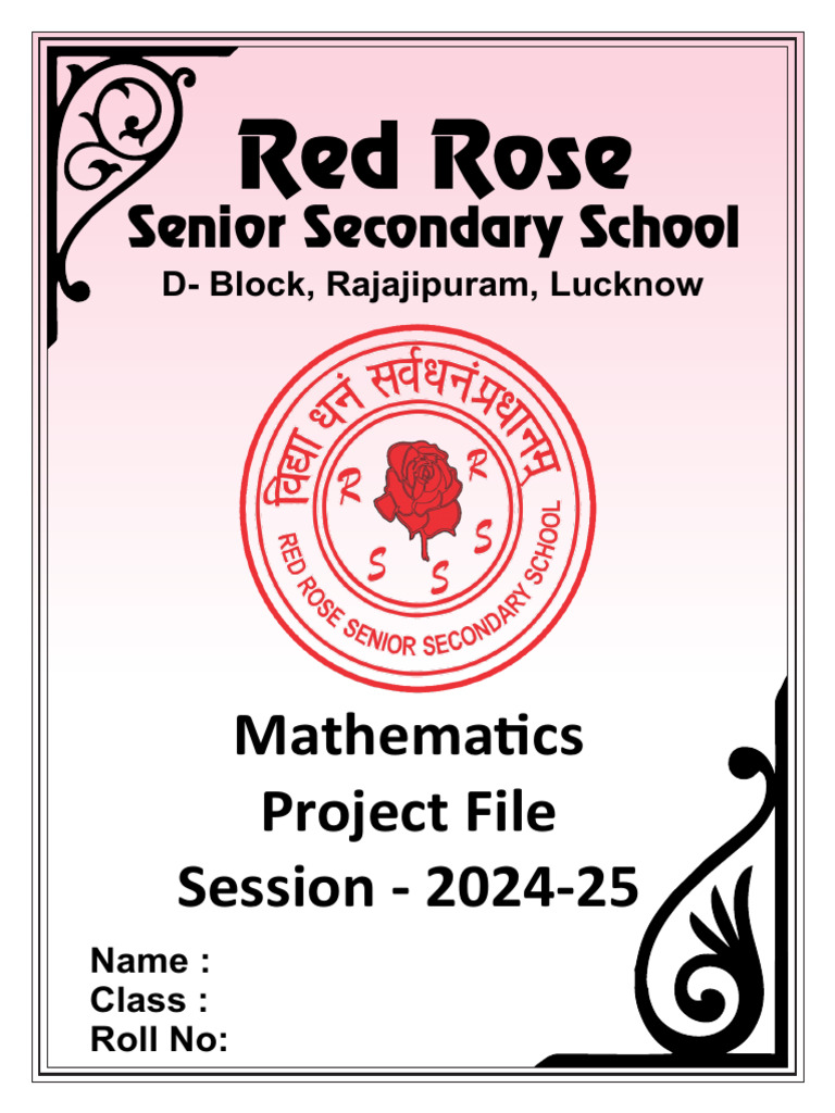 Mathematics Project Front Page | PDF