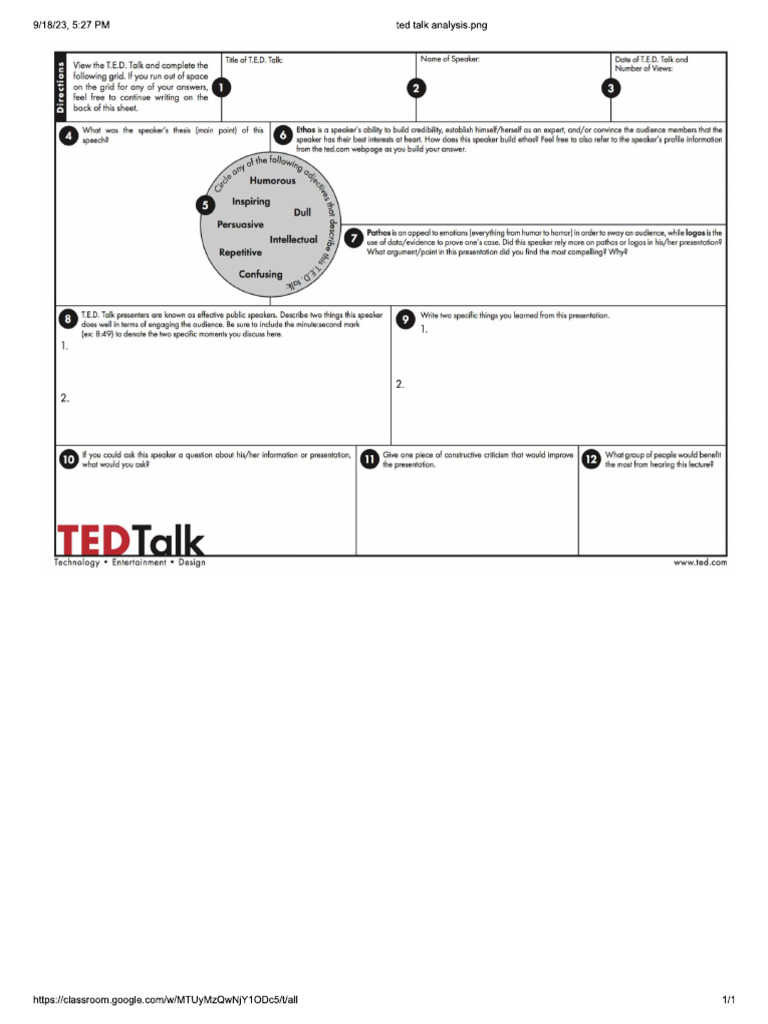Ted Talk Analysis | PDF
