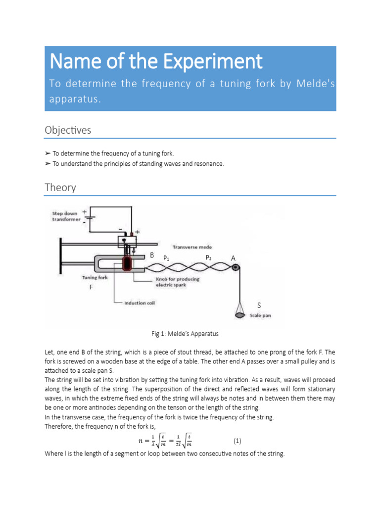 Melde's Experiment | PDF | Motion (Physics) | Classical Mechanics