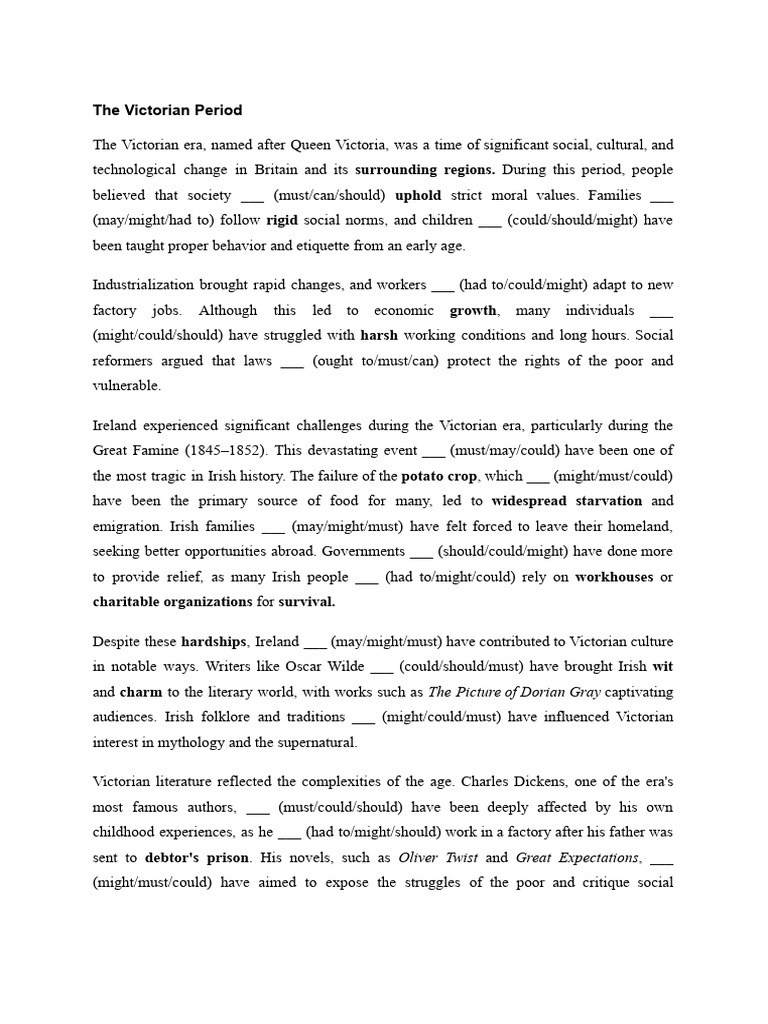 The Victorian Period and Modals (1) | PDF | Charlotte Brontë ...