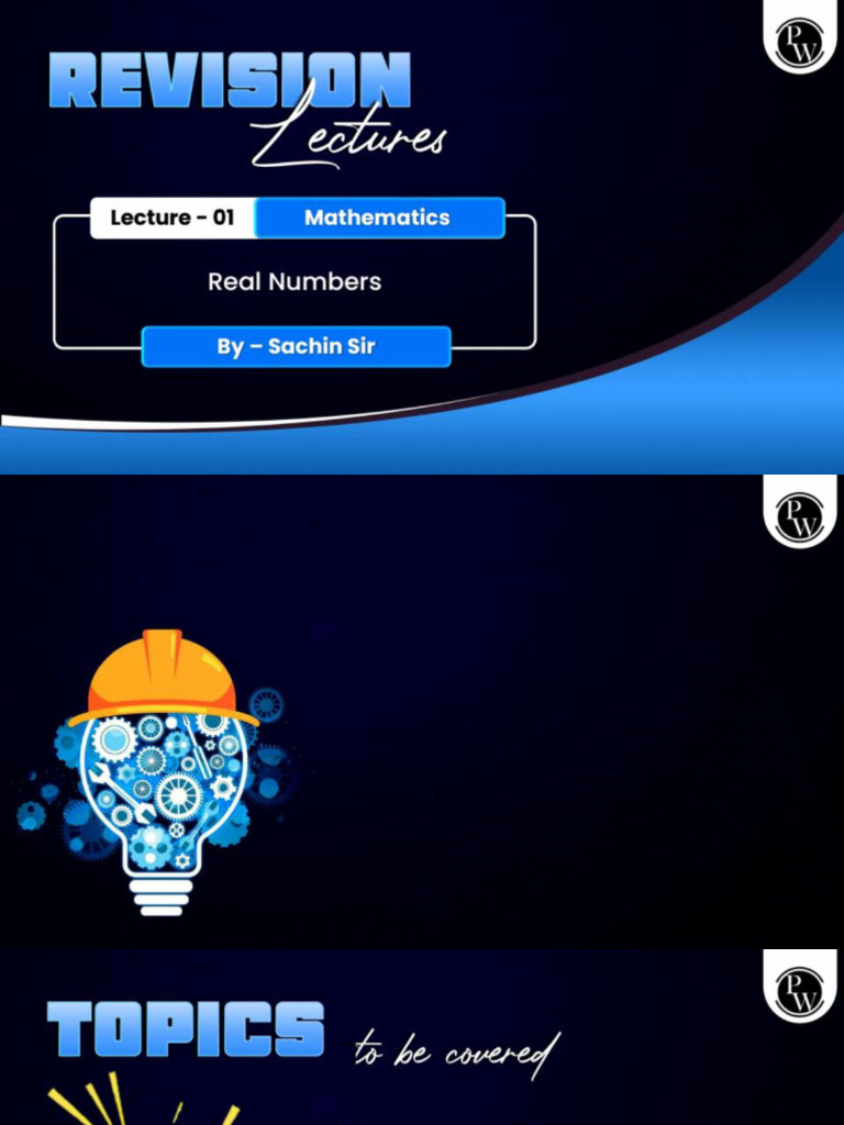 Real Number Lec-Revision | PDF