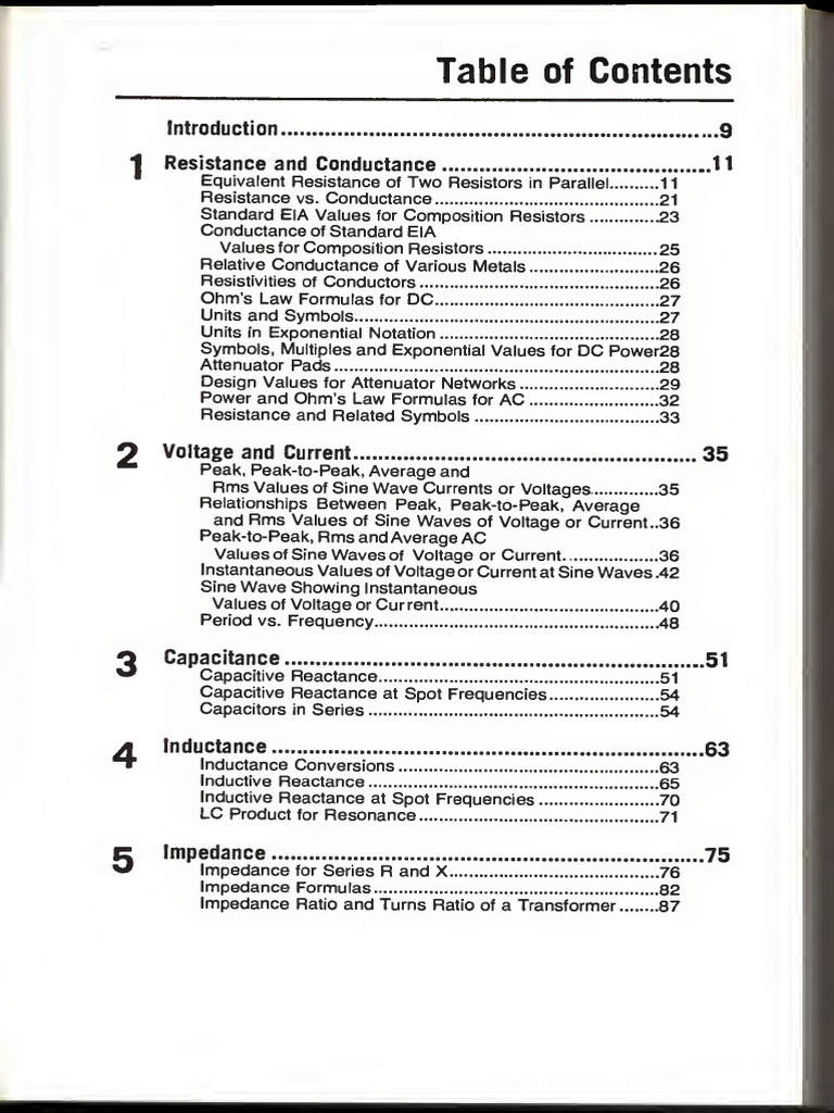 TAB Master Handbook of Electronic Tables & Formulas Removed | PDF | Electrical Impedance ...