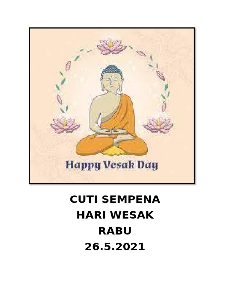 Cuti Sempena Hari Wesak 2021 | PDF