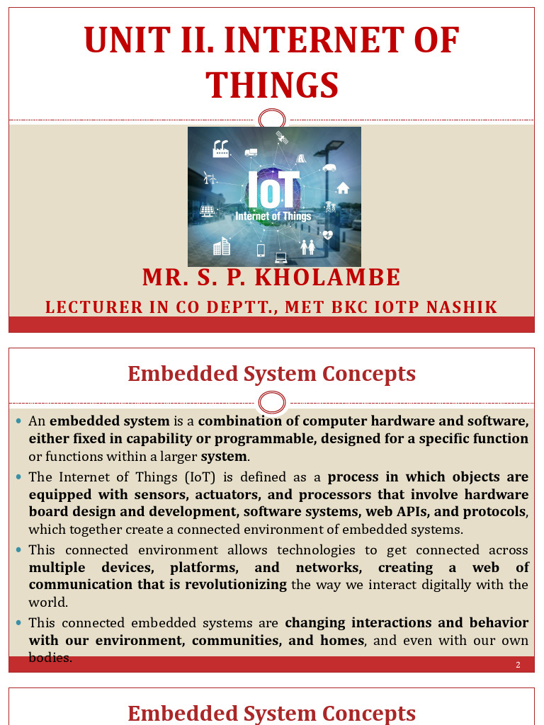 Eti Unit II Internet of Things | PDF | Internet Of Things | Microcontroller