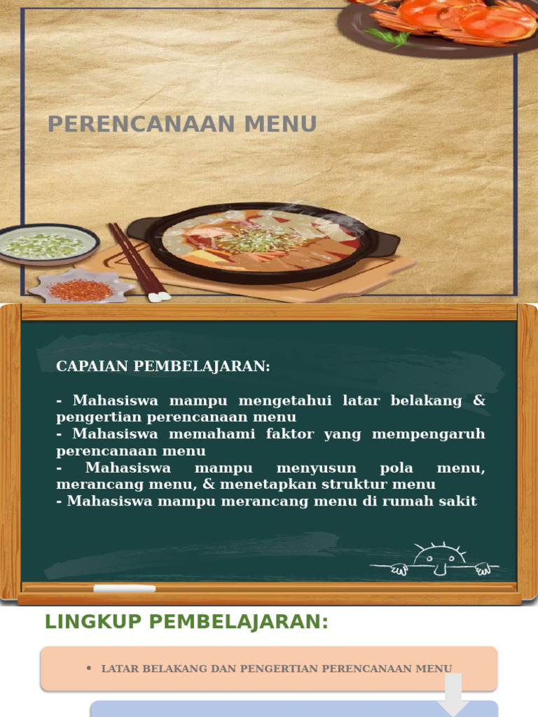 Perencanaan Menu untuk Institusi Makanan | PDF