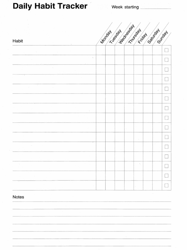 Habit Tracker Sheet | PDF