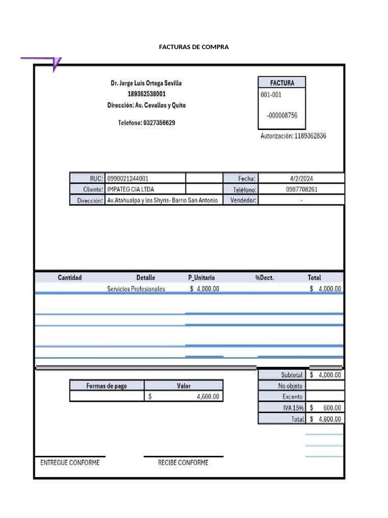 Facturas de Compra | PDF