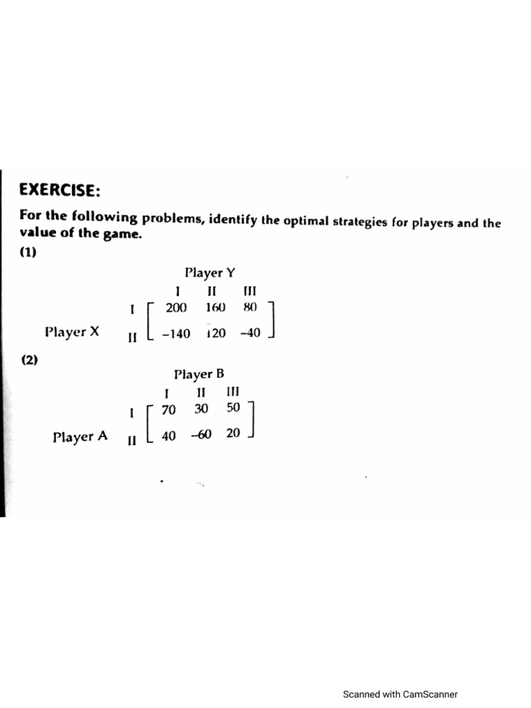 Game Theory Questions | PDF