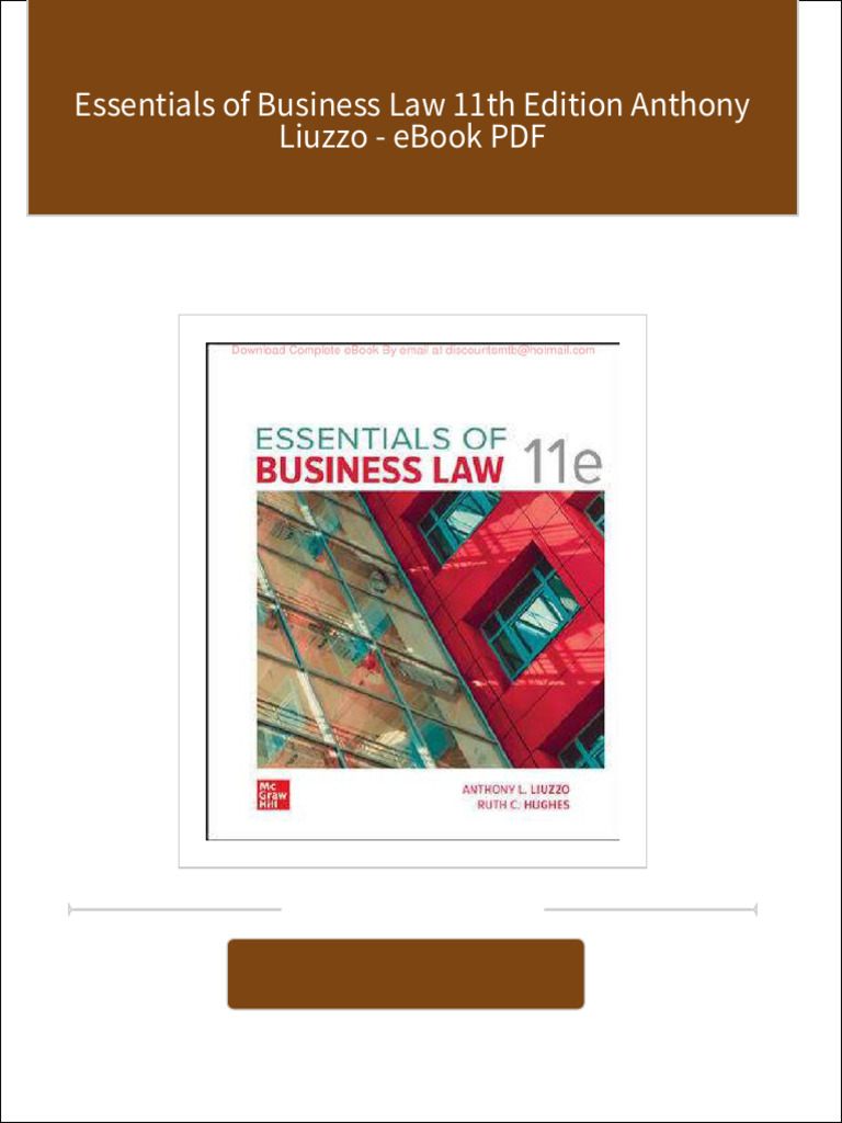 Essentials of Business Law 11Th Edition Anthony Liuzzo - Ebook PDF ...