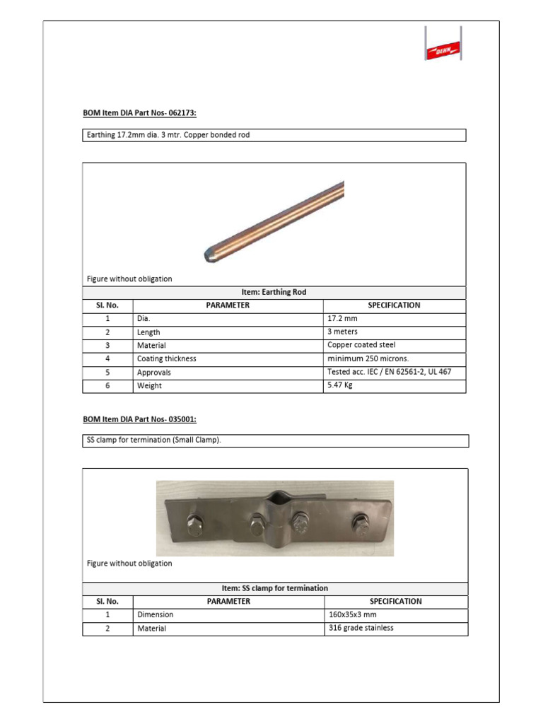 EARTHING DATA SHEET (1) | PDF