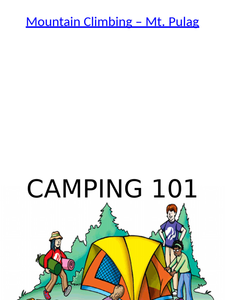 Camping 101 PDF | PDF