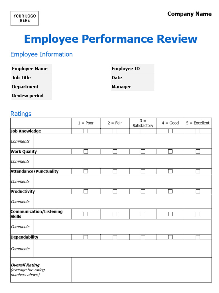 Employee Performance Review | PDF