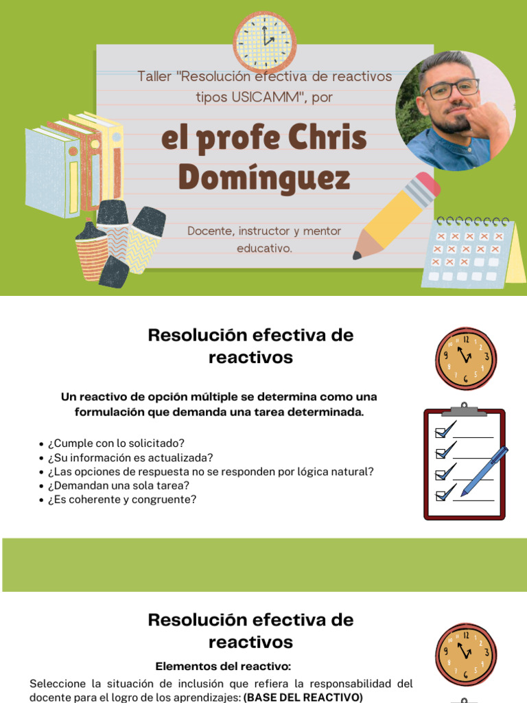Resolución Efectiva de Reactivos PDF | PDF | Evaluación | Inclusión (Educación)
