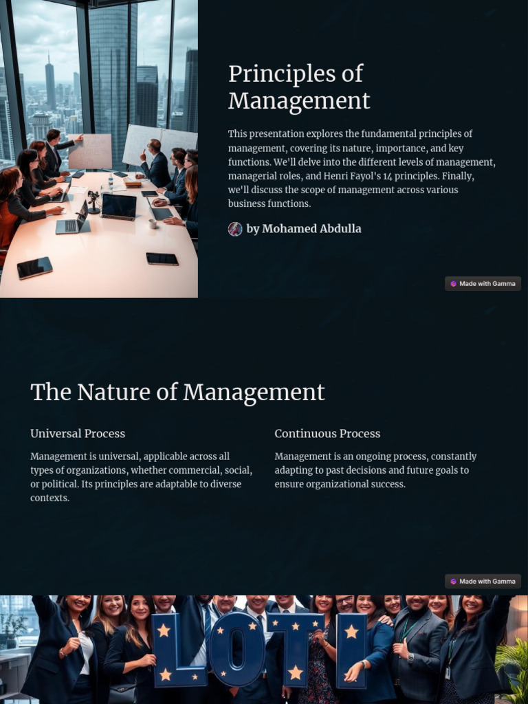 Key Principles of Management Explained | PDF | Employment ...