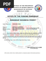 Barangay Business Permit | PDF