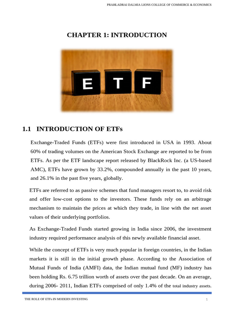 2035 Main Project | PDF | Exchange Traded Fund | Investment Fund