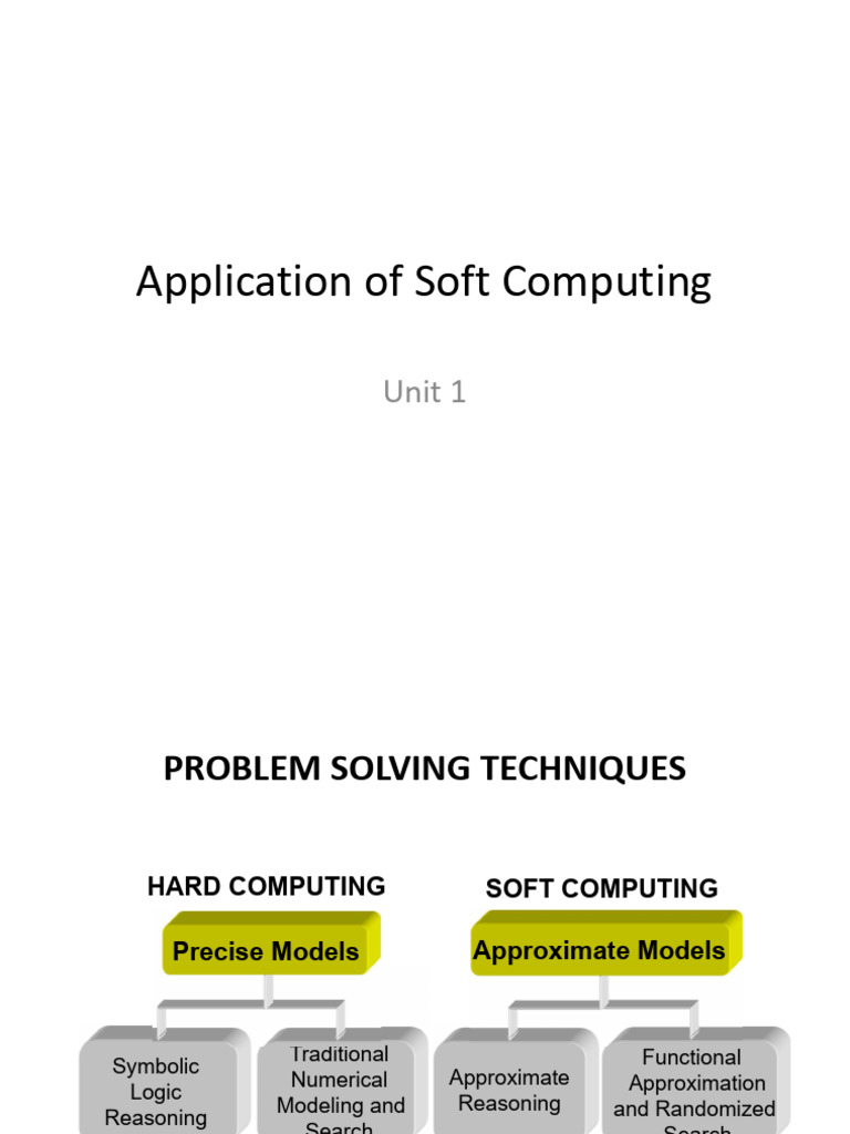 Unit 1 Application of Soft Computing - Presentation | PDF | Fuzzy Logic | Machine Learning