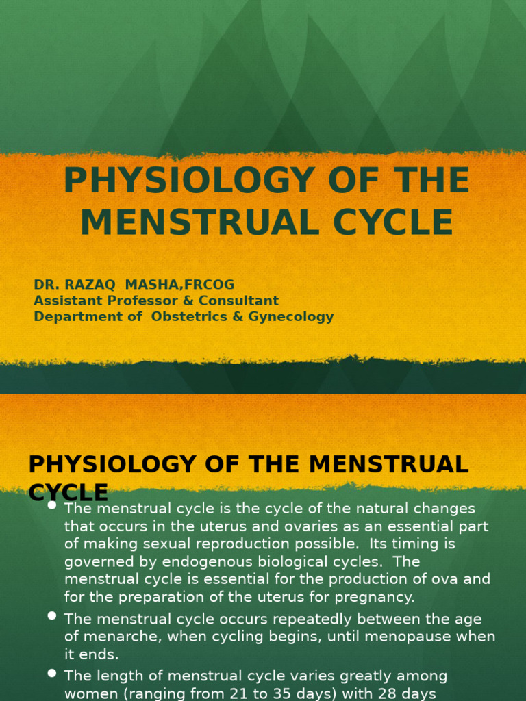 Menstrual Cycle Physiology Explained | PDF | Menstrual Cycle | Ovary