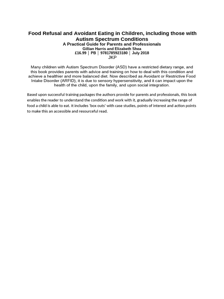 Guide to Food Refusal in Children | PDF