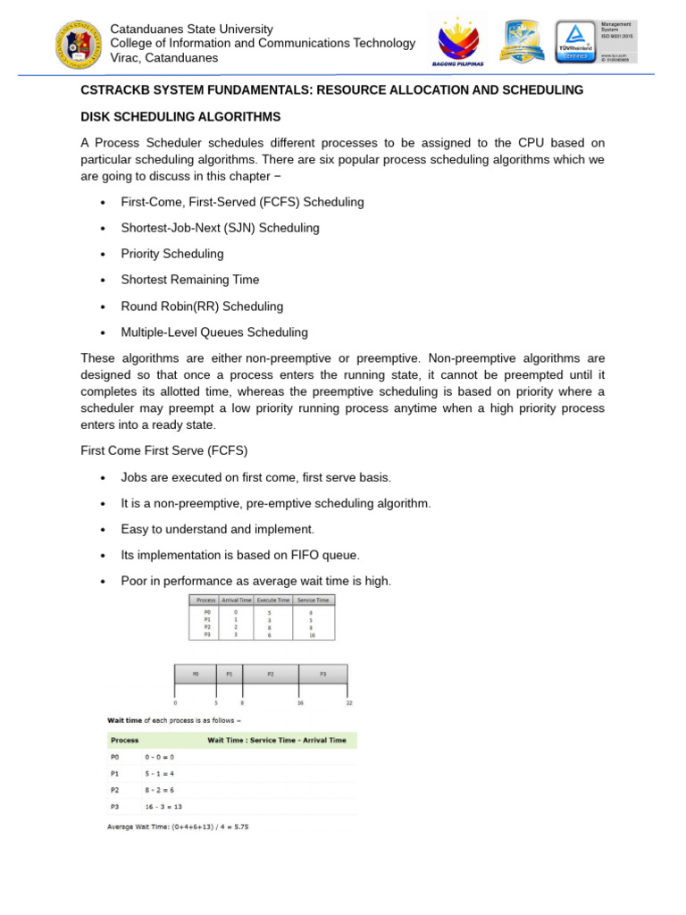 CPU Scheduling Algorithms Overview | PDF | Scheduling (Computing) | Process (Computing)