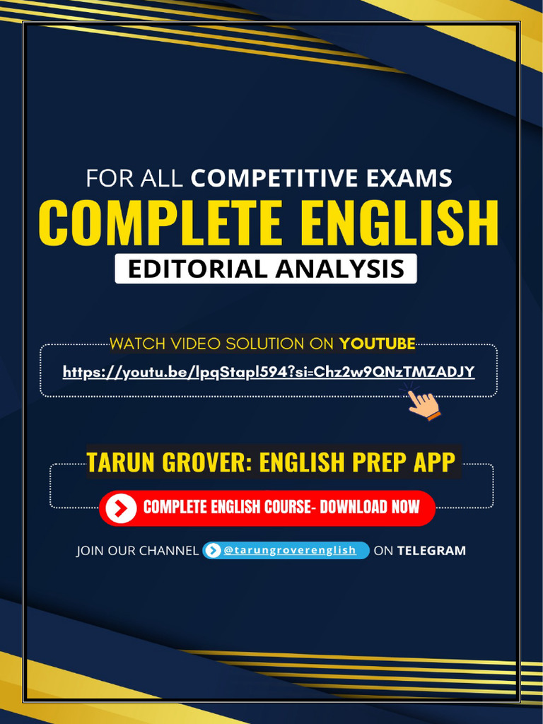 4 Modern Oligrachy - Complete English Editorial Analysis PDF | PDF ...