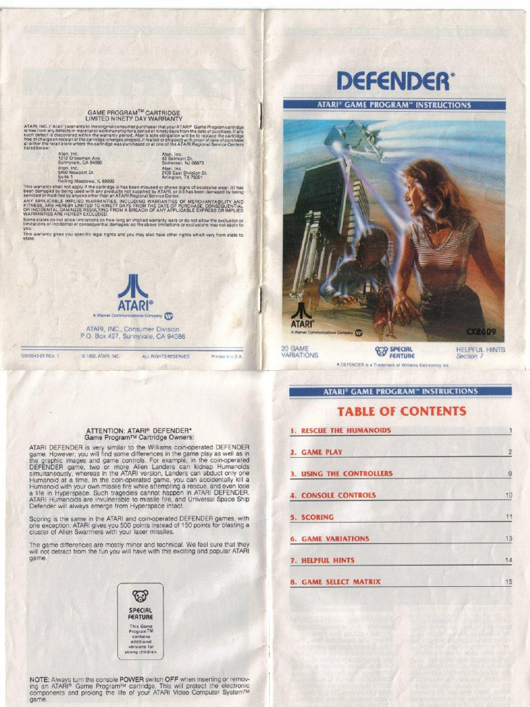 Defender 1981 Atari | PDF