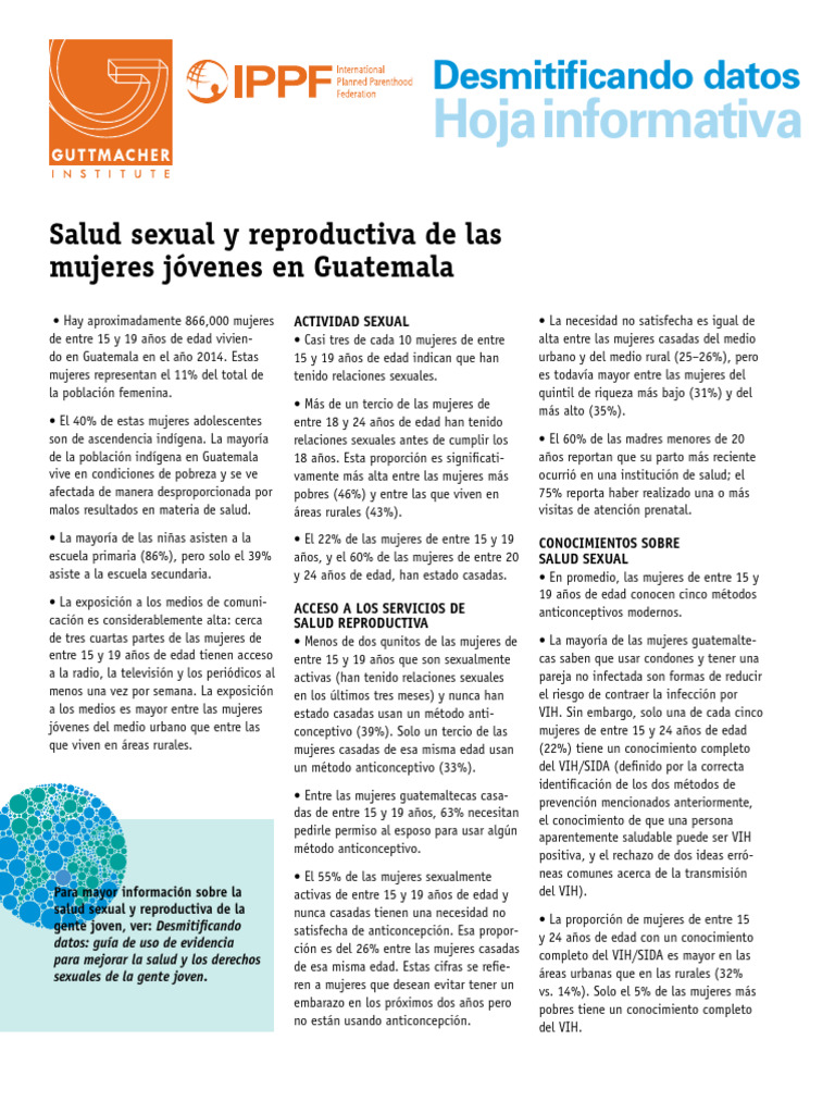 Salud Reproductica 080225 | PDF | Control de la natalidad | Mujer