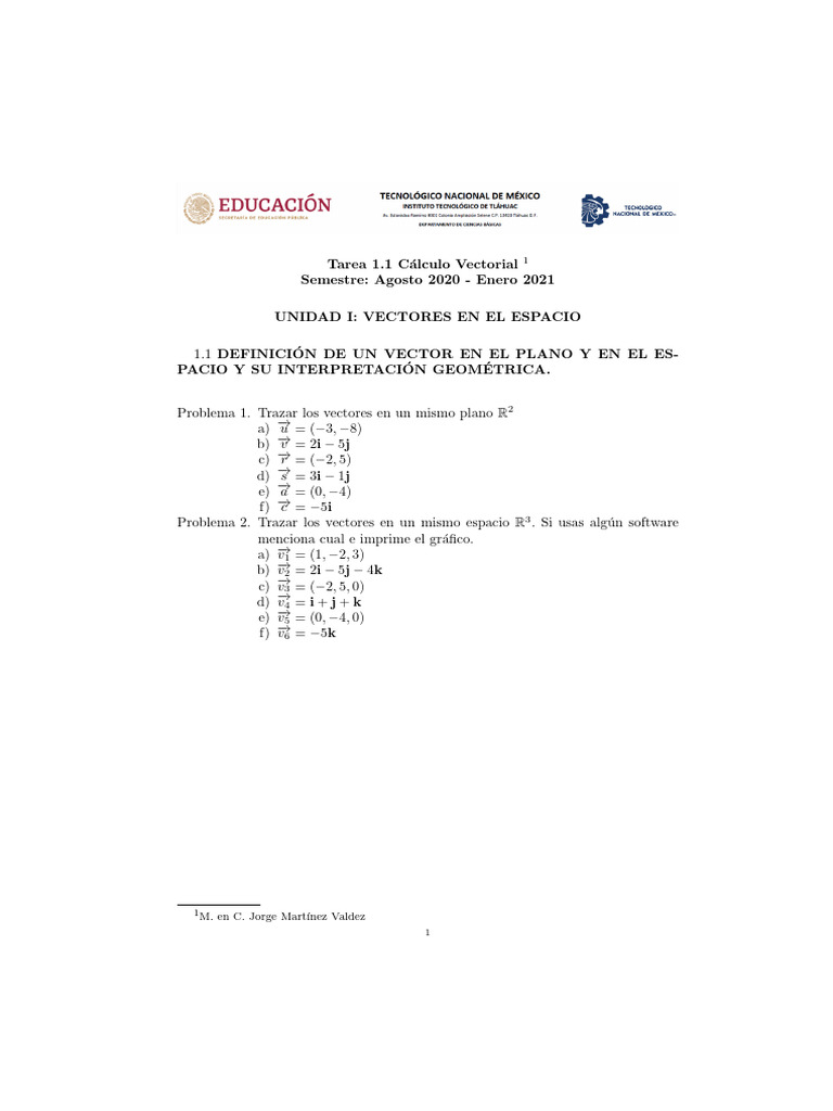 Vectores en R2 y R3: Definición y Trazado | PDF