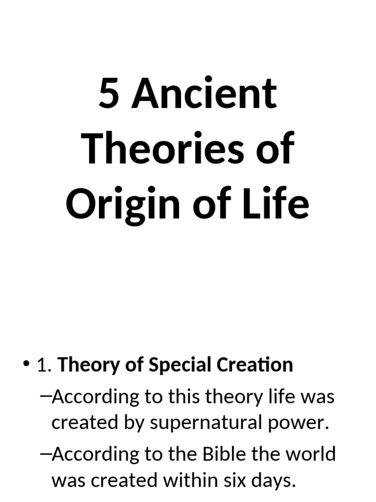 7 Theories On The Origin of Life | PDF | Abiogenesis | Hydrothermal Vent