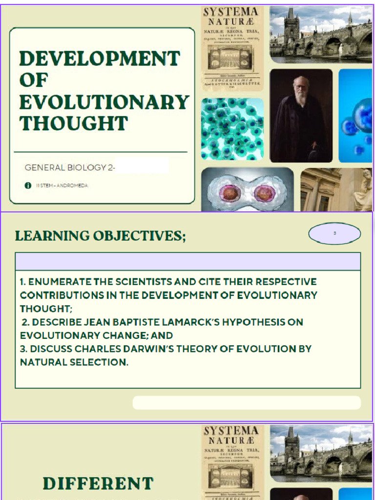 Development of Evolutionary Thought | PDF