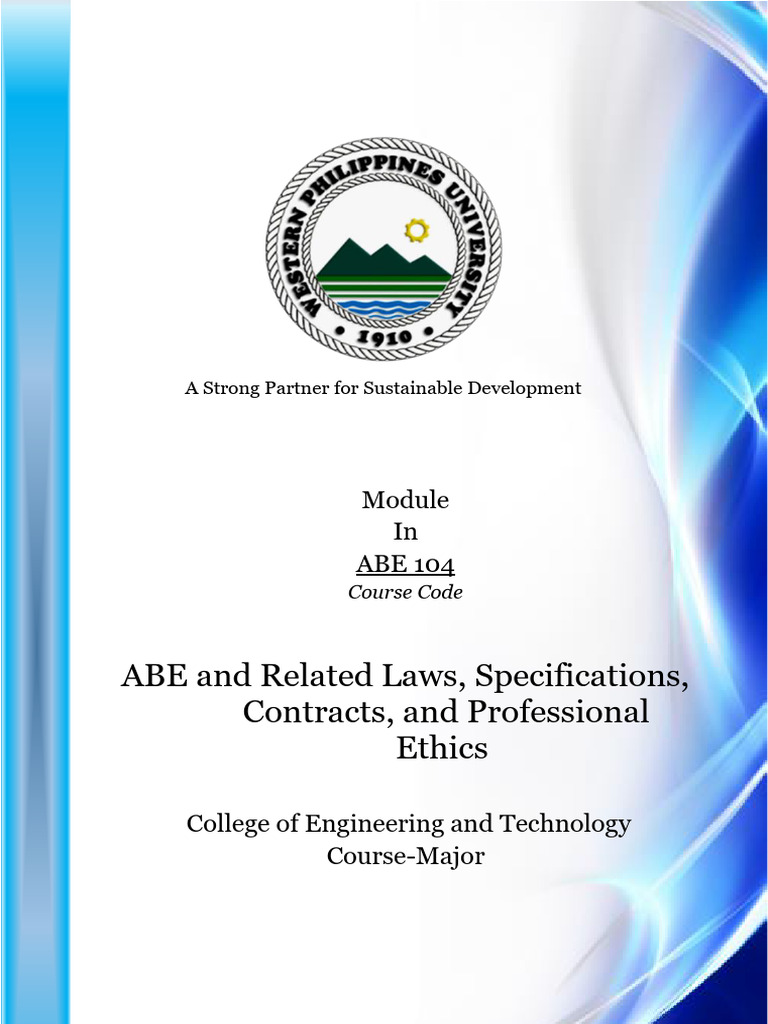 ABE Laws Module | PDF | Agriculture | Engineering