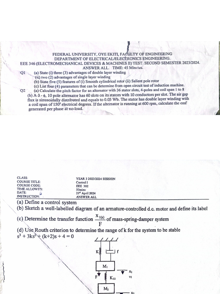 2nd Semester Past Questions | PDF