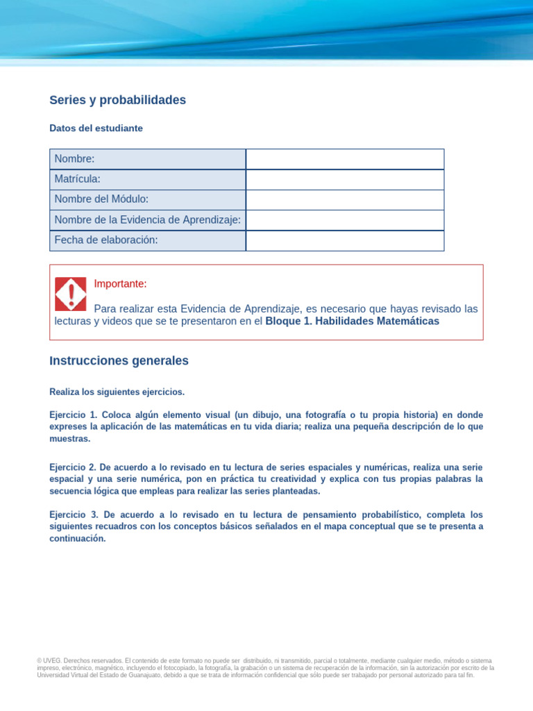 EA1 RMA Formato Series y Probabilidades | PDF | Probabilidad | Información