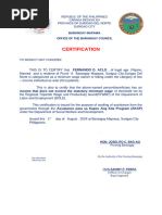 Barangay Certification Forms | PDF | Philippines