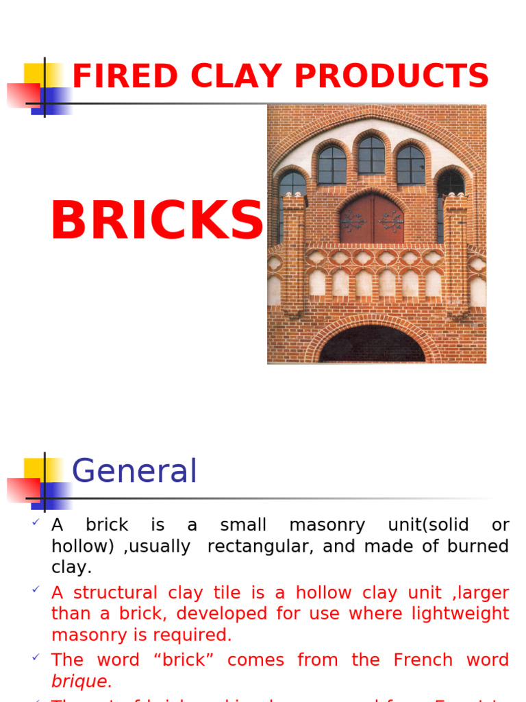 Lecture 5 Bricks | PDF | Brick | Clay