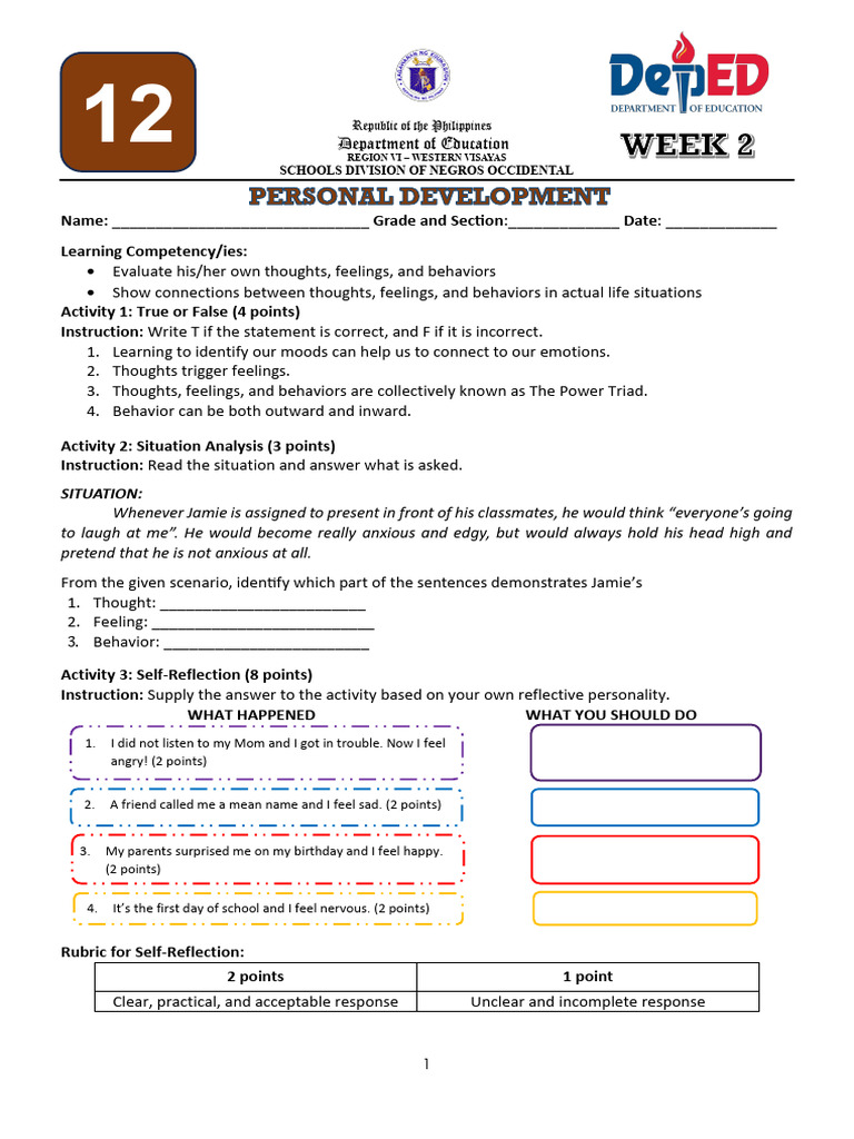 Perdev12 Q1 WK2 | PDF