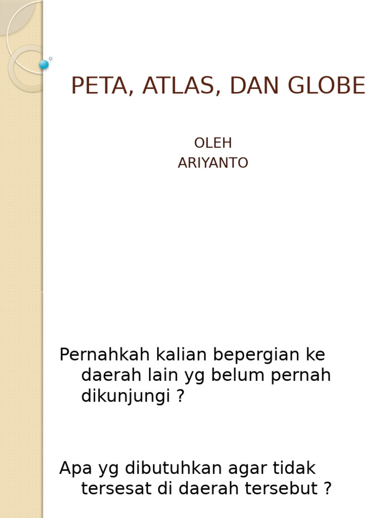 Atlas, Peta Dan Globe | PDF