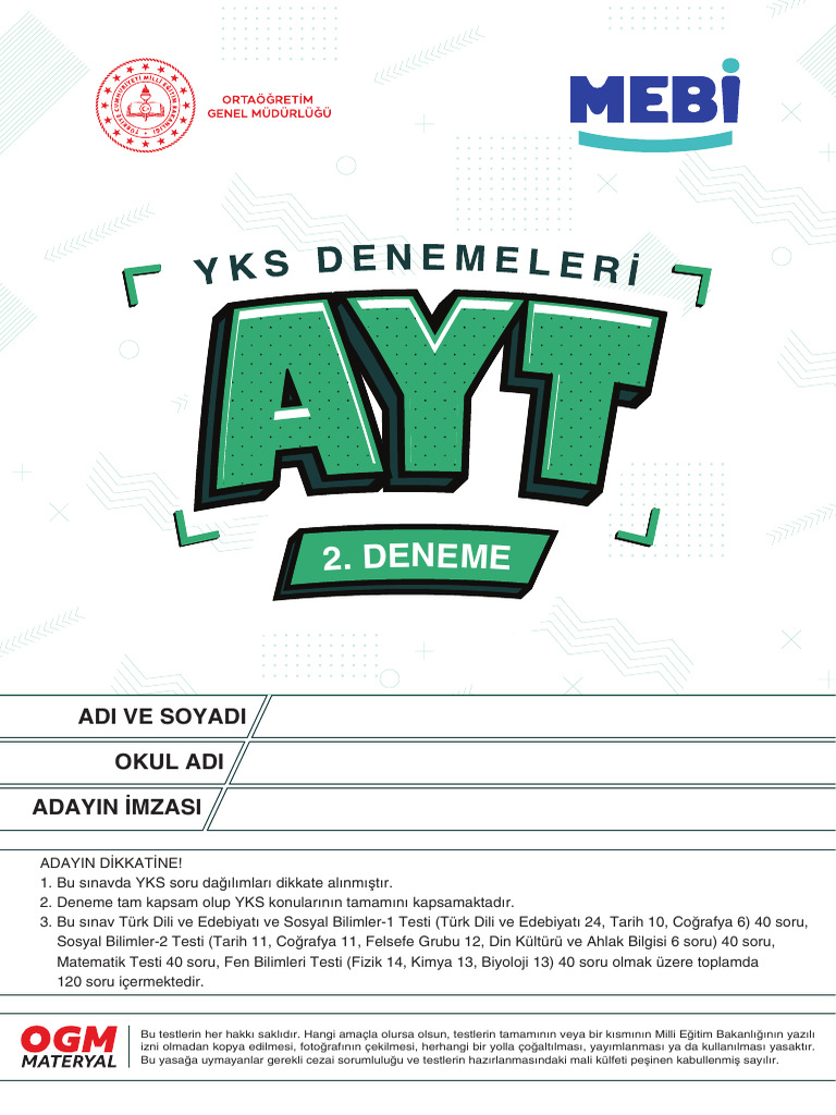 MEBİ AYT 2 | PDF