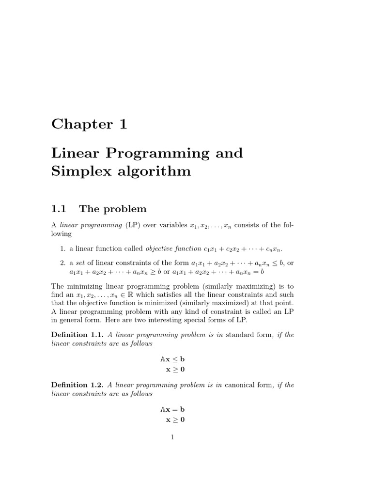 lp | PDF | Linear Programming | Basis (Linear Algebra)