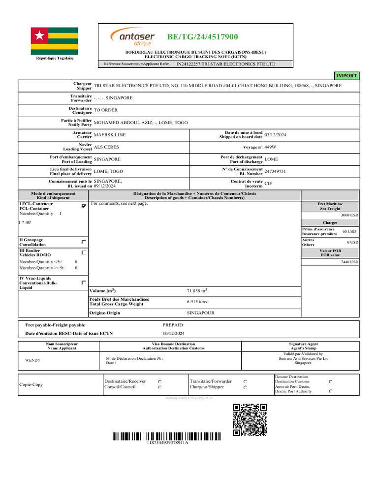 Togo Ectn Betg24 4517900 | PDF | Air Conditioning | Cargo