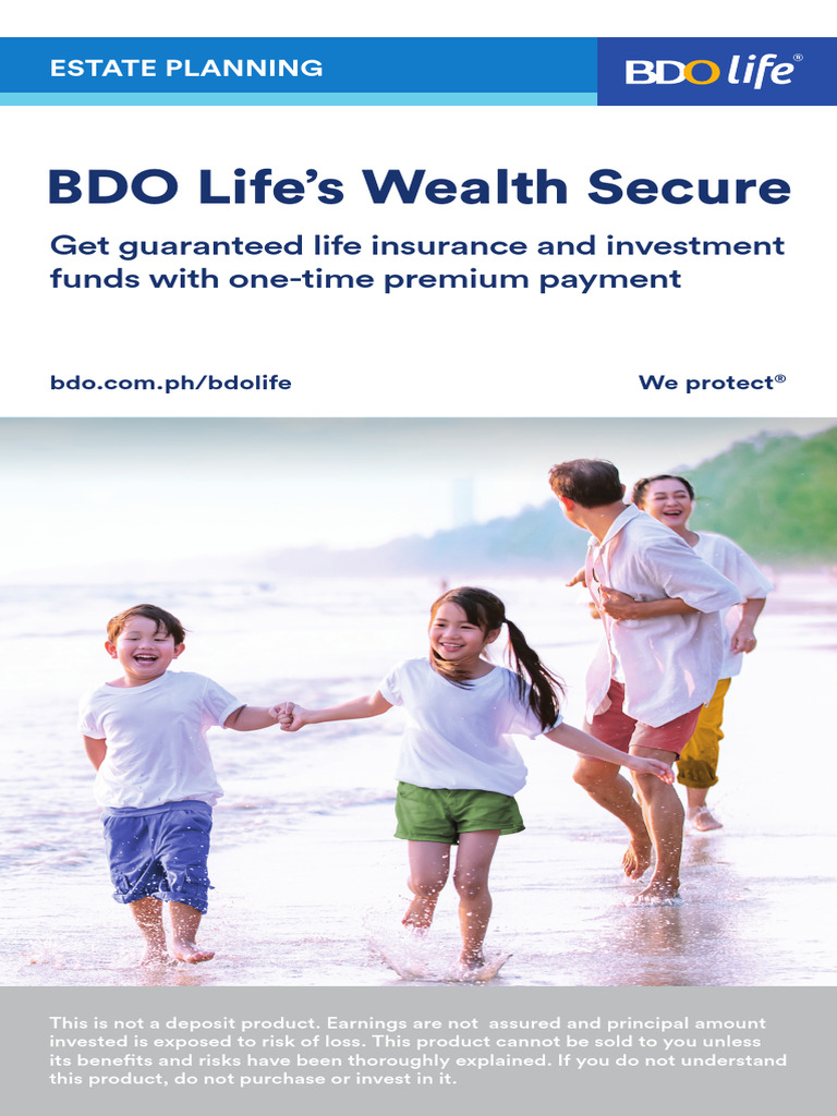 BDO Life - Wealth Secure Mobile Brochure | PDF | Life Insurance | Insurance